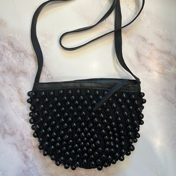 Cleobella | Bags | Cleobella Black Beaded Crossbody Bag | Poshmark